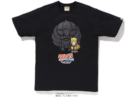 Bape X Naruto Milo 4 Tee Black Side Kicks