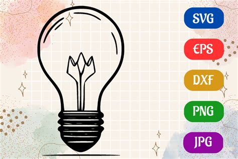 Bulb Silhouette Svg Eps Dxf Vector Graphic By Creative Oasis