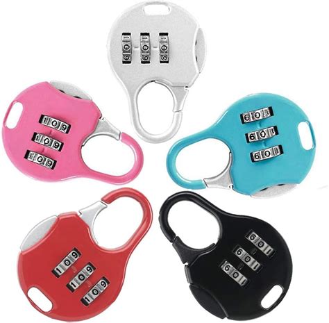 3 Digit Travel Combination Lock Small Padlock For Suitcases Luggage Computer School Bag Backpack