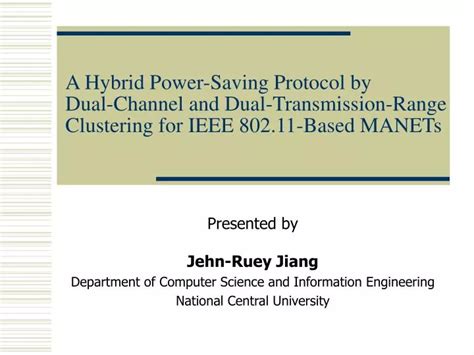 Ppt Presented By Jehn Ruey Jiang Department Of Computer Science And Information Engineering