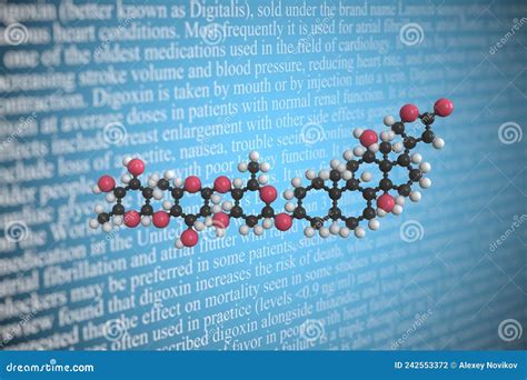 Digoxin Molecule Conceptual Molecular Model Chemical 3d Rendering