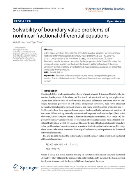 Pdf Solvability Of Boundary Value Problems Of Nonlinear Fractional