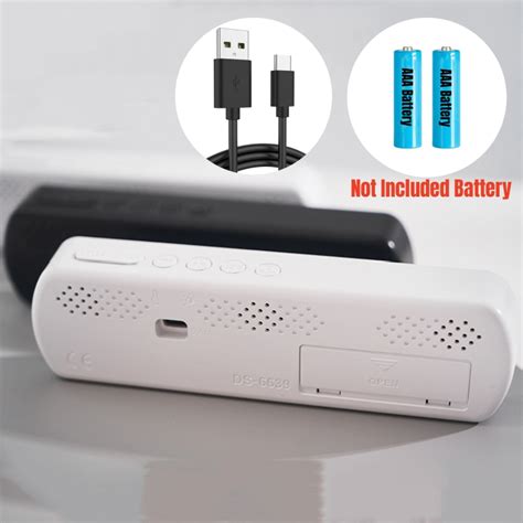 Voice Control Digital Alarm Timer Clock Temperature Dual Alarm Desktop