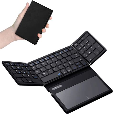 Zenrich Foldable Bluetooth Keyboard With [large Touchpad] [numeric Keypad] Sync Up