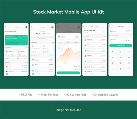 Premium Psd Finance Mobile App Ui Kit
