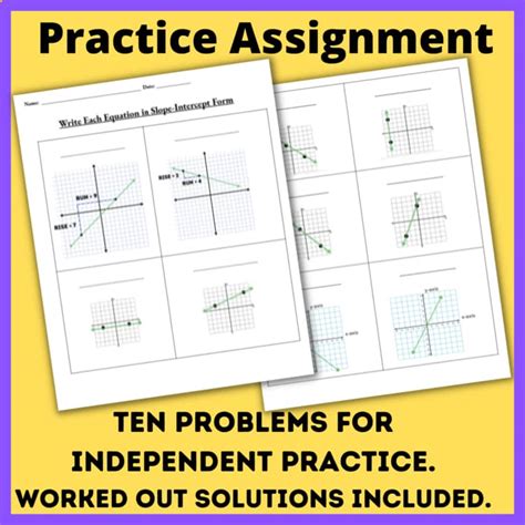Write Equation Of Line Given Slope And Y Intercept Linear Slope