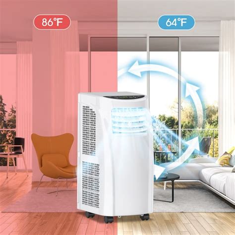8000 Btu Portable Air Conditioner And Dehumidifier Costway