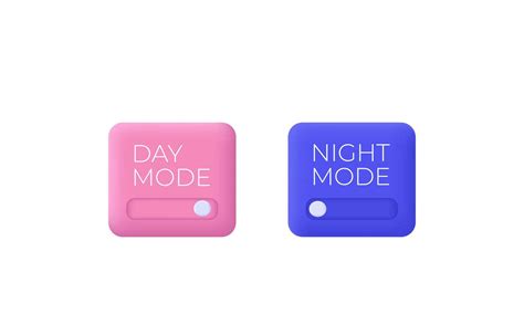 3d Cartoon Day Night Mode Switch Icon Trendy Style Symbols Isolated On Background 25673557