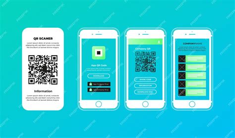 스마트 폰 개념에 대한 Qr 코드 스캔 단계 무료 벡터