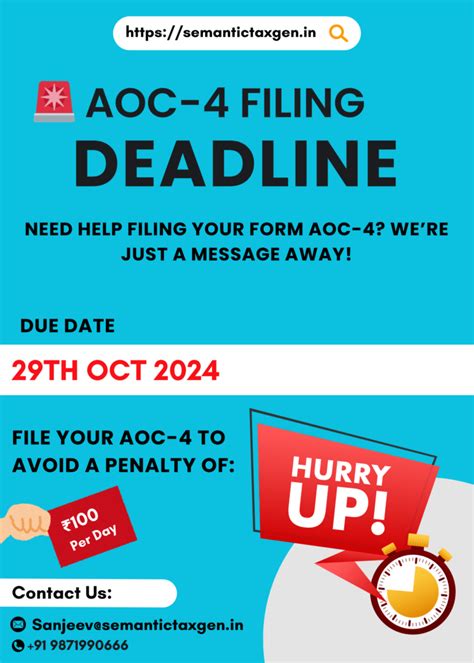 AOC 4 Form Due Date Process Penalty And More Semantic Taxgen OPC Pvt Ltd