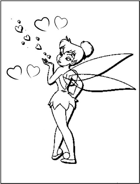 Tinkerbell Valentine Coloring Pages Tinkerbell Valentine Coloring Pages