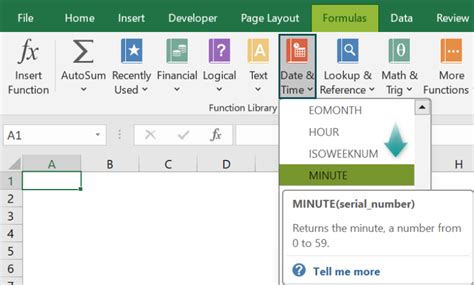 Minute Excel Function Syntax Examples How To Use