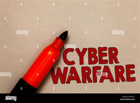 Word Writing Text Cyber Warfare Business Concept For Virtual War