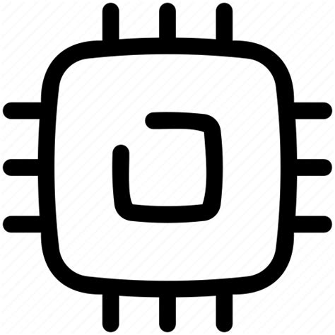 cpu processor chip computer hardware microchip technology icon