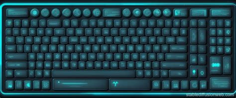 Two Dimensional Touch Keyboard In Sci Fi Stable Diffusion Online
