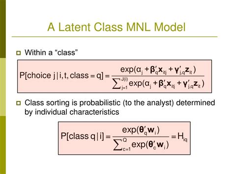 Ppt Understanding Latent Class Models In Discrete Choice Analysis Powerpoint Presentation Id