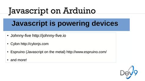 Javascript On Arduino Ppt