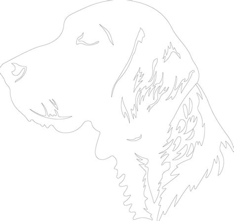 German Wirehaired Pointer Outline Silhouette 40541659 Vector Art At