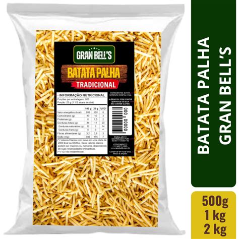 Batata Palha Fina Sequinha E Crocante 1kg Gran Bells Shopee Brasil
