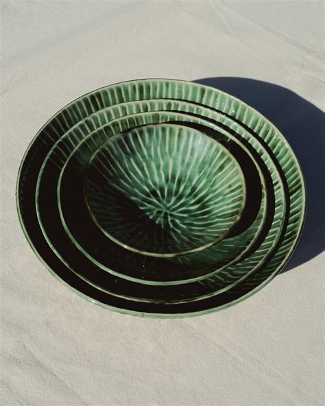 Serax Verde Lanza Serving Plate M 2 Pcs Green Finnish Design Shop