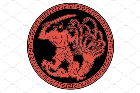 Рисунок геракл и гидра - 71 фото