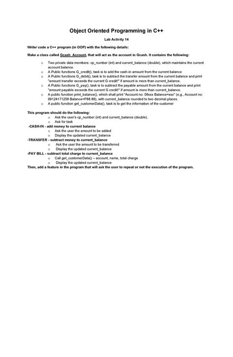 Oop In C Lab14 Object Oriented Programming In C Object