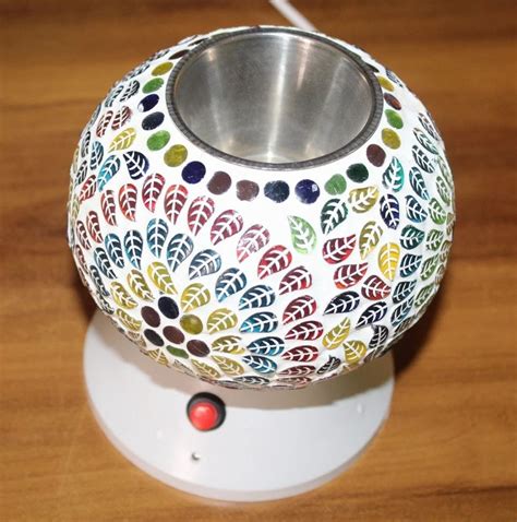 Fluorescent Plastic Table Top Mosaic Glass Electric Diffuser