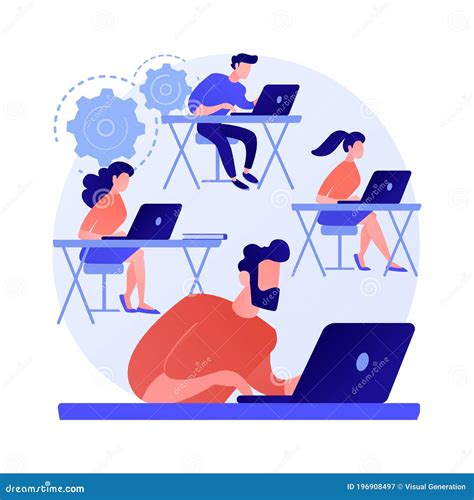 Computer Lab Abstract Concept Vector Illustration Stock Vector Illustration Of Infographic