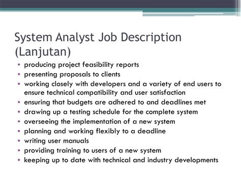 Ppt System Analyst Powerpoint Presentation Free Download Id3158581