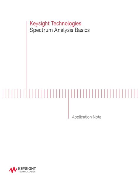 Spectrum Analysis Basics Pdf Spectral Density Bandwidth Signal