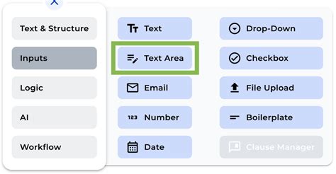 Input Text Area E No Code Legal Automationenen