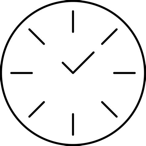 Isolated Clock Icon In Black Line Art 24194073 Vector Art At Vecteezy
