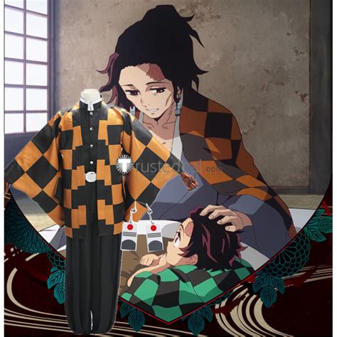Kimetsu No Yaiba Demon Slayer Tanjiro Father Tanjuro Kamado Cosplay Costume