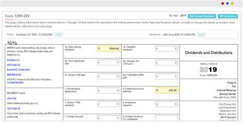 E File Form 1099 Div Online How To File 1099 Div For 2019