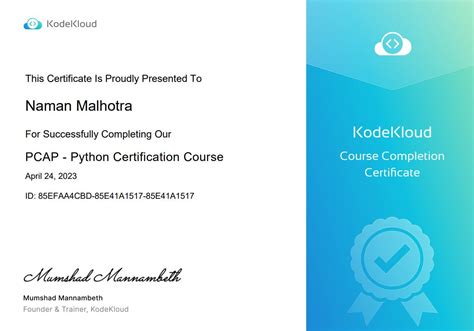 Naman Malhotra On Linkedin Kodekloud Python Programming