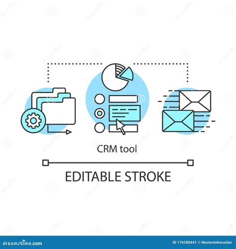 Crm Tool Concept Icon Stock Vector Illustration Of Logo 176288441