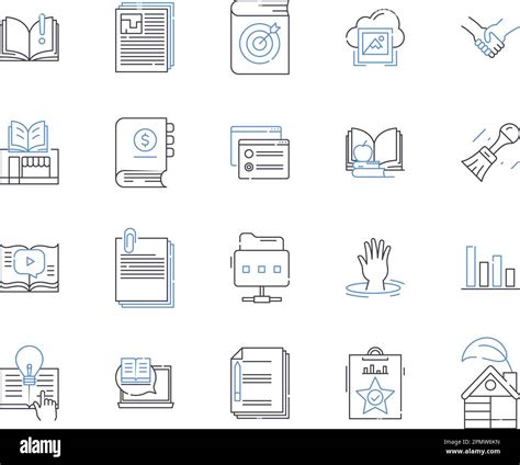 Adult Education Outline Icons Collection Adult Education Learning
