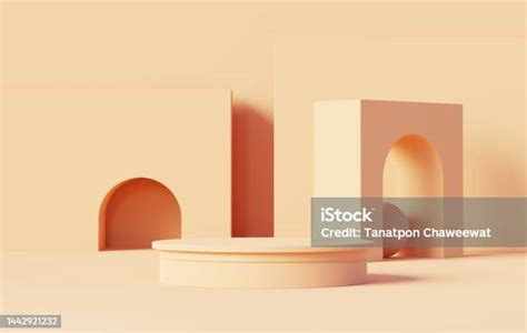 3d 렌더링 추상 디스플레이 연단 플랫폼 제품 프리젠테이션 및 광고 깔끔한 디자인의 미니멀한 장면 배경 모형을 위한 빈 받침대 화장품을 위한 파스텔 색상의 빈 무대 화장품에