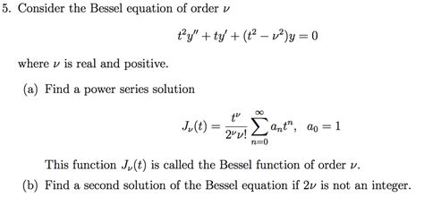 Bessel Function Series Solution