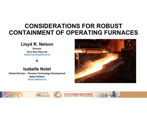Pdf Considerations For Robust Containment Of Operating Furnaces