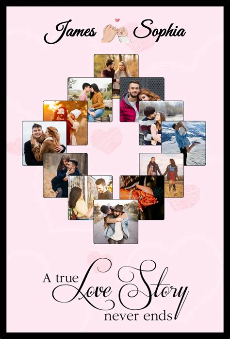 Our Love Story Photo Frame Personalized T For Couples Lovecraftbyse