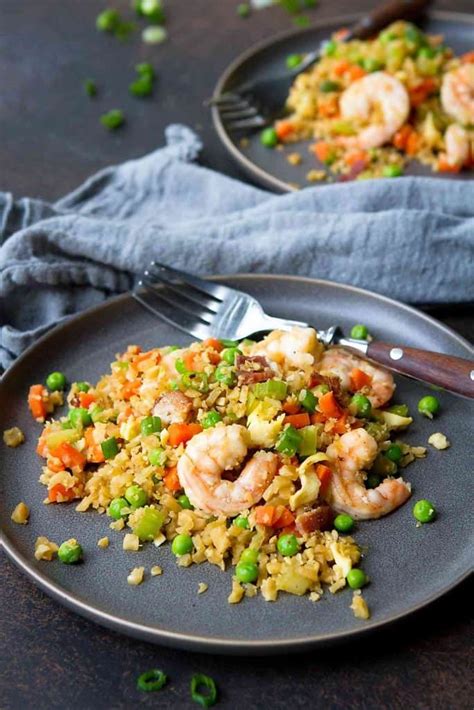 Shrimp Cauliflower Fried Rice Recipe Low Carb Dinner