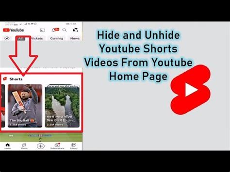 Hide And Unhide Youtube Shorts Videos From Youtube Home Page YouTube