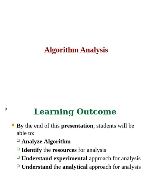 Week 2 Algorithm Analysis 1 Pdf