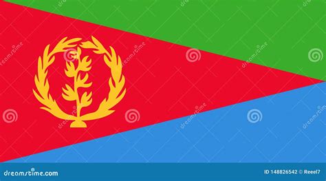 Vector Flag Of Eritrea Proportion 12 Eritrean National Flag State Of Eritrea Stock Vector