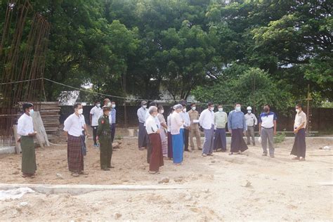 တပ်ကုန်းမြို့နယ် အားကစားနှင့်ကာယပညာဦးစီးဌာနတွင် A အဆင့်ရှိ အားကစားရုံ တည်ဆောက်နေမှုအား နေပြည