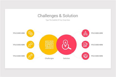 Challenges And Solutions PowerPoint PPT Template Is A Professional Collection Shapes Design