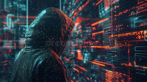 Cybersecurity And Digital Animation Hacking Tech Security Code Running And Database Scanning