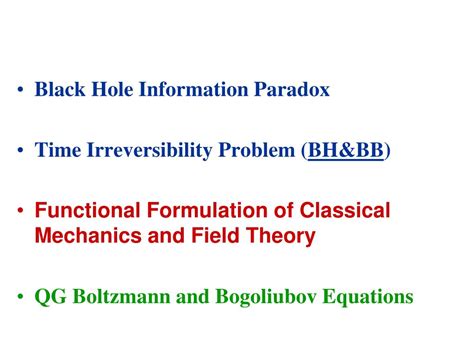 Ppt Black Hole Information Paradox And Bogoliubov Quantum Gravity Kinetic Equations Powerpoint