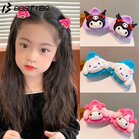 Sanrio Cute Cartoon Cat Ears Small Clip Sanrio Series Kuromi Melody Fashion Cartoon Duckbill